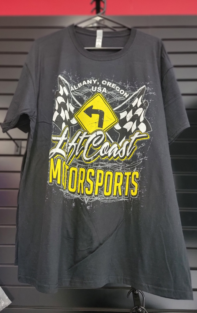 Left Coast Checkers T-Shirt: Left Coast Motorsports